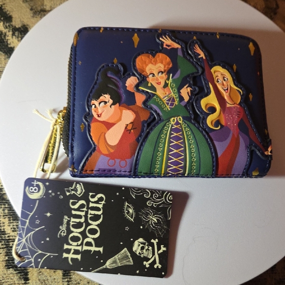 Disney | Bags | Loungefly Disney Hocus Pocus Blue Wallet With Sanderson ...